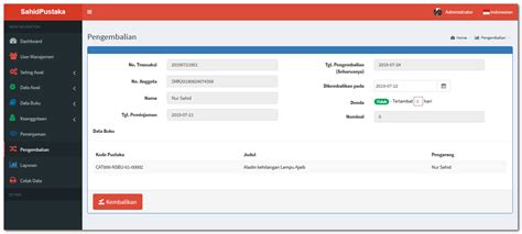 SahidPustaka Aplikasi Perpustakaan Sekolah Berbasis Web