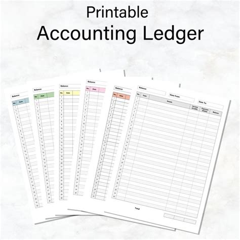 Large Ledger Sheet Etsy