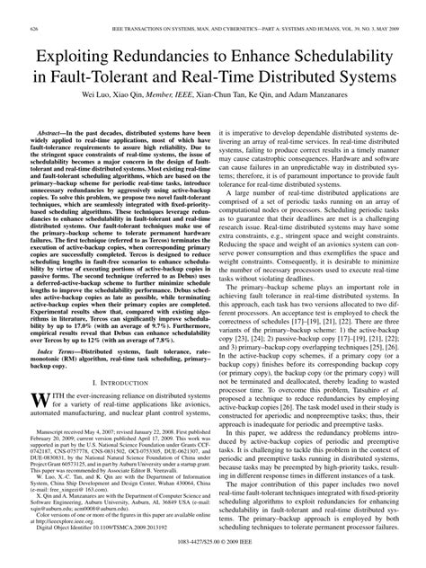 pdf exploiting redundancies to enhance schedulability in fault