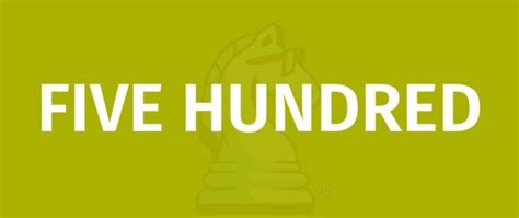 five hundred game rules how to play five hundred