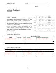 Ps4 Spring 2017 Soln ECE109Spring2017Name Section Problem Session 4 Spring 2017 OPERATE