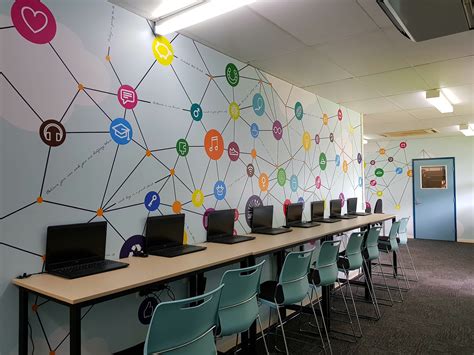 computer lab wall design
