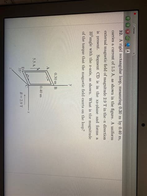Solved A Rigid Rectangular Loop Measuring M By Chegg