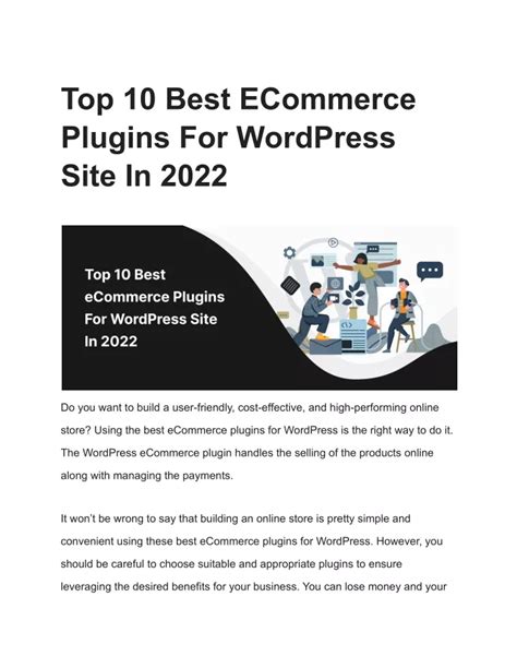 Ppt Top 10 Best Ecommerce Plugins For Wordpress Site In 2022