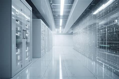 Premium Ai Image Computer Data Center Room Facility With Server Raks