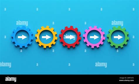 Business Process Steps And Workflow Automation Concept Taking The Necessary Steps To Get The