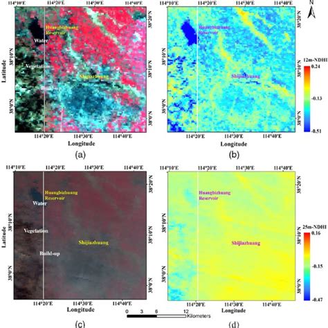 comparing of false color composite of modis 2 red modis 1 green