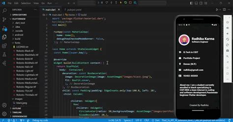 radhika karma on linkedin flutter portfolioapp uiux