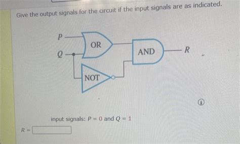 Solved Give The Output Signals For The Circuit If The Input Chegg