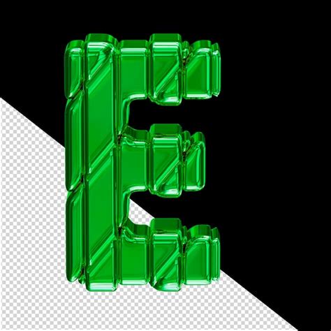 Símbolo 3d Verde En Una Letra De Marco E Archivo Psd Premium