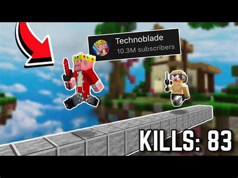 Dominating With Technoblade In Minecraft Skywars Youtube