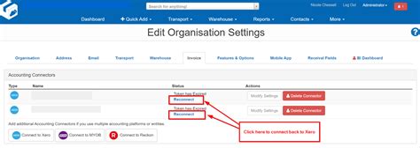 Expired Token For Accounting Connector
