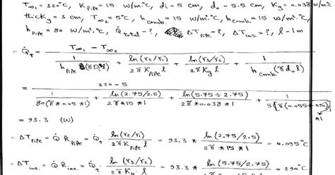 steam at 320°c flows in a stainless steel pipe k 15 w m · °c whose