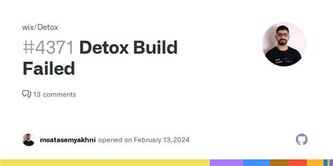 Detox Build Failed · Issue 4371 · Wixdetox · Github