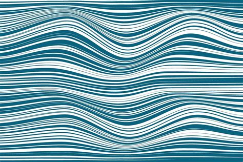 Simple Abstract Dark Sea Green Color Thin To Thick Wavy Distort Line
