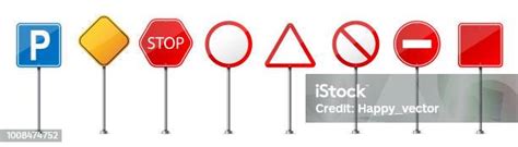 도 경고의 크리에이 티브 벡터 일러스트 레이 션에 고립 된 투명 한 배경을 서명 디자인 아트 현실적인 빈 교통 규제 템플릿입니다