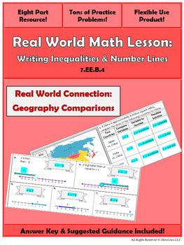 Writing Inequalities Number Lines Engaging 8 Part Lesson Flexible Use