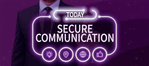 Text Sign Showing Secure Communication Business Showcase Preventing Unauthorized Interceptors