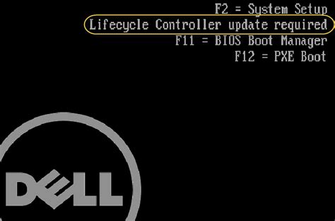 lifecycle controller update required on dell server blackcat