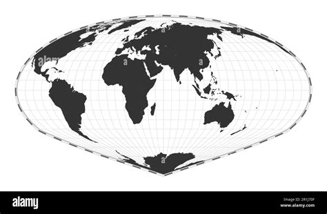 Vector World Map Allen K Philbricks Sinu Mollweide Projection Plain World Geographical Map