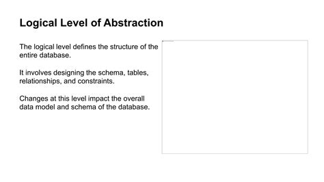 Levels Of Abstraction In Database Management System Pptx