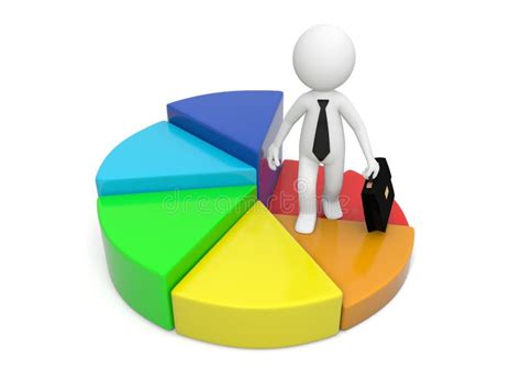 Man With Pie Chart Stock Illustration Illustration Of Character 78619294