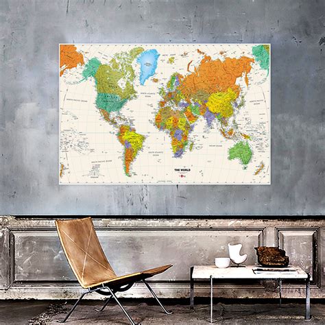 Wall Size World Map Poster
