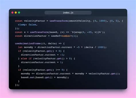create velocity scroll animation in react with framer motion dev