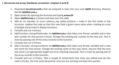 1 Structures And Arrays Textbook Connection