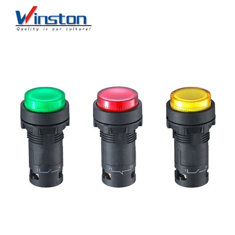 Self Locking Led Push Button Switch Convex Head Button M Yueqing Winston Electric Co Ltd