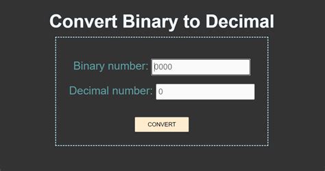 GitHub Doki050 Binary To Decimal
