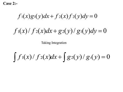First Order Ordinary Differential Equation Pptx