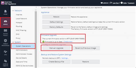 how to upgrade smb firmware check point checkmates