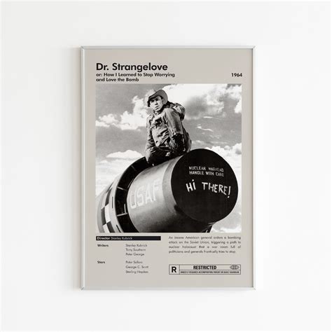 Dr Strangelove Movie Poster Minimalist Movie Poster Stanley Kubrick