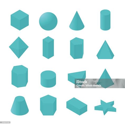 기본 파란색 등색 셰이프 집합입니다 교육 개념에 대한 지오메트리 3d 수치 프리즘에 대한 스톡 벡터 아트 및 기타 이미지 프리즘 삼각형 3차원 형태 Istock