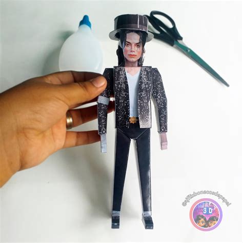 Michael Jackson Billie Jean Boneco De Papel Papertoy Aretha T