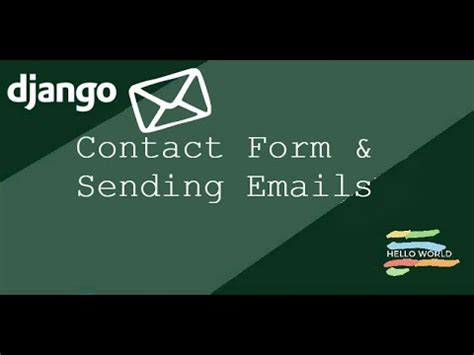 Build A Simple Django Contact Form That Sends Emails YouTube
