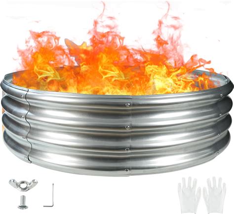 Summit 4ft Diameter Camp Fire Ring Pit Large Round Galvanized Steel