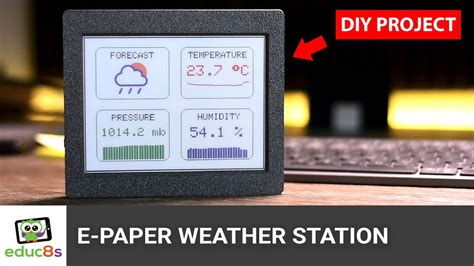 Diy Esp32 Color E Paper Weather Station Youtube