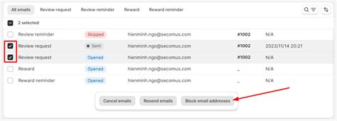 Block Product Email Address LAI Product Reviews