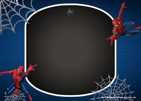 Free Printable Spiderman Birthday Invitation Templates Bagvania