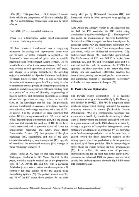 Configuration Of Pid Controller For Speed Control Of Dc Motor Utilizing Optimization Pdf