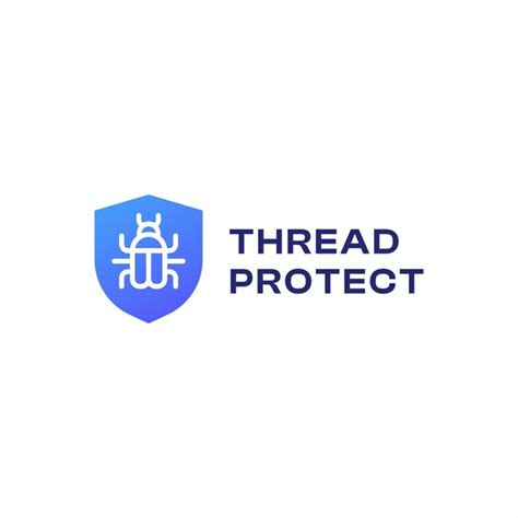 premium vector bug thread protection logo