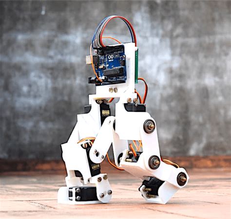 robotic biped walks on inverse kinematics hackaday