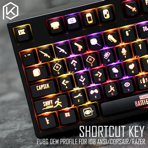 Oem Profile Abs Backlit 87 104 108 Ansi Set Keycap Pubg Battlegrounds Kprepublic