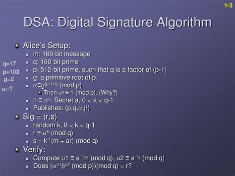 Ppt Announcements Questions This Week Digital Signatures Dsa