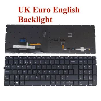 UK LA Latin Backlit Keyboard For HP EliteBook 850 G7 855 G7 850G8 855 G8 Spanish Keyboards