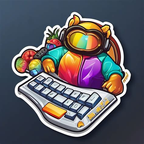 Coding Genius Sticker Keyboard Coding Mastery Color