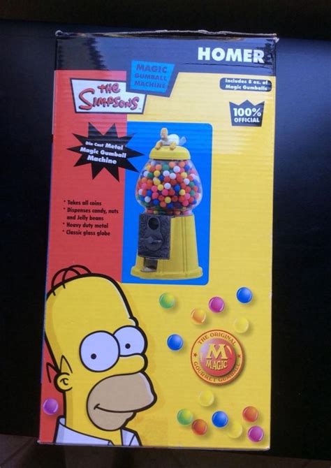 The Simpsons Homer Magic Gumball Machine Metalglass New In Unopened Box 1879147326