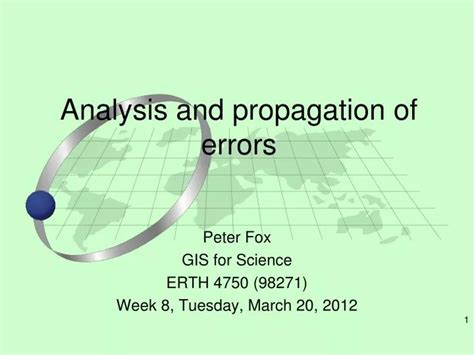 ppt analysis and propagation of errors powerpoint presentation free